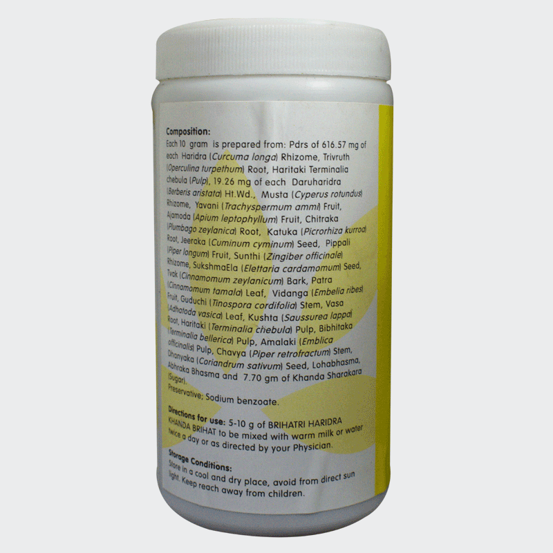 Haridra Khanda Granules (100Gm) - Brihatri - Ayurcentral Online