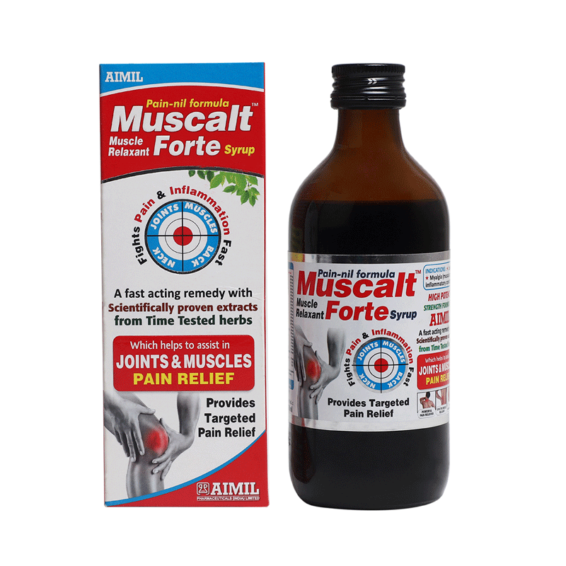 Muscalt Forte Syrup (200ml) - Aimil - AyurCentral Online