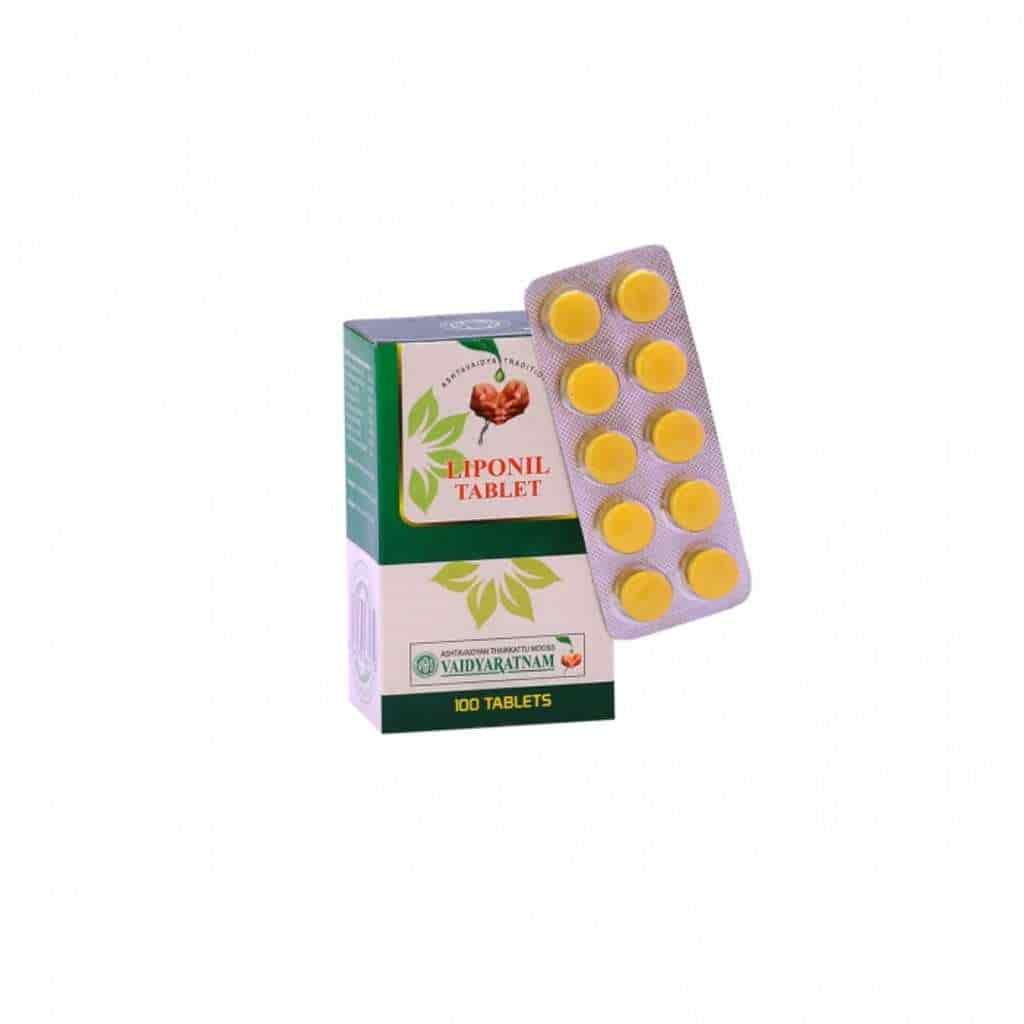 Liponil Tablet (10Tabs) - Vaidyaratnam - Ayurcentral Online